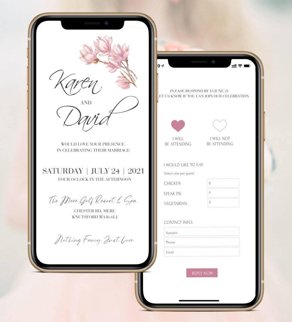 Custom Digital Wedding Invitations With RSVP | Invites & Co